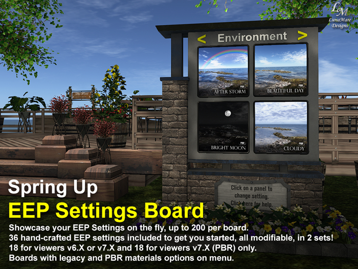 Second Life Marketplace - Environment Settings Board